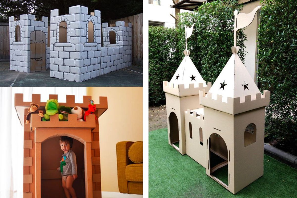 Cardboard Box Forts, Castles, and Cubby Houses with Moving Boxes