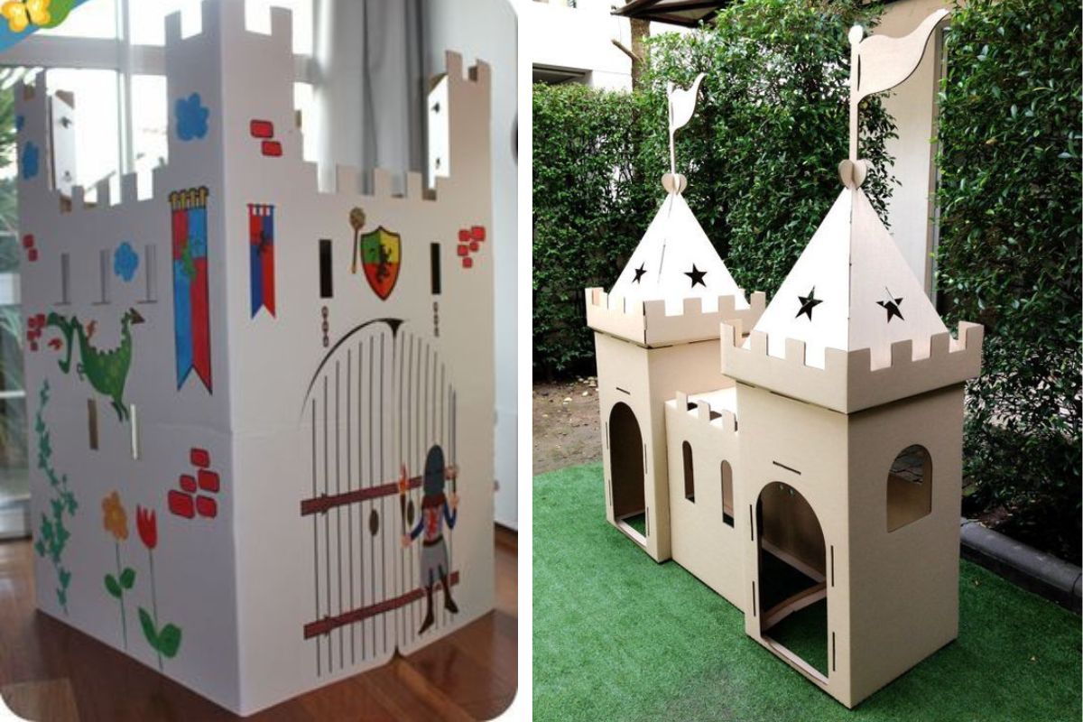 Cardboard Box Forts, Castles, and Cubby Houses with Moving Boxes